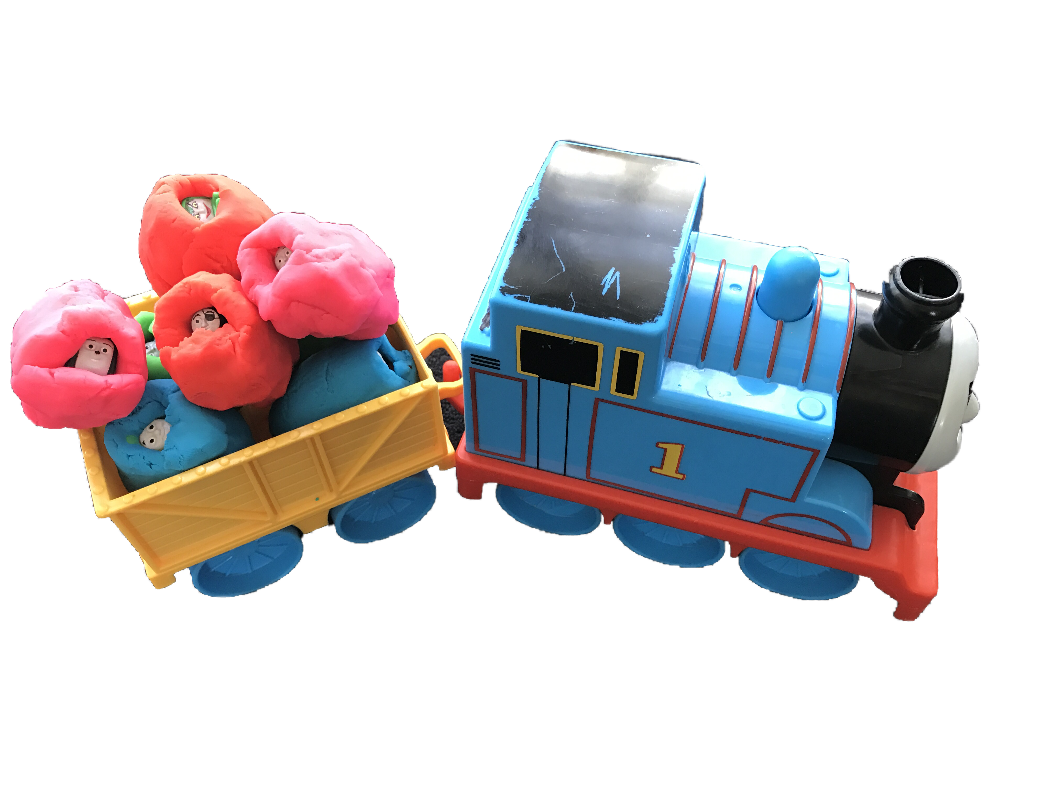 PLAY DOH THOMAS & FRIENDS GUESSING GAME! Guess The Engine Surprise ...